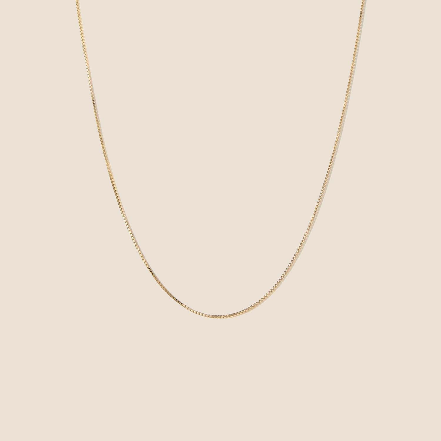 14K Gold Baby Box Chain Necklace (18 inches) – Forever Fizzies